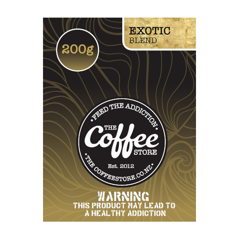 Exotic Coffee Blend - 200g - Medium Strength, Caramel Notes – The ...
